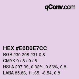 #e6d0e7cc Color in detail, complementary color, shades